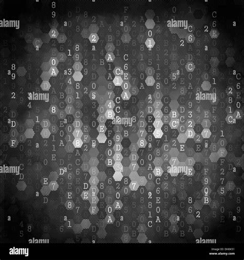 Science Technology Background Digital Binary Black And White Stock