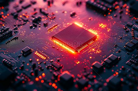 Tiny Lines On A Circuit Board Creative Image Picture Free Download 601839466