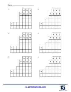 Triple Digit Multiplication Worksheets Worksheets Com