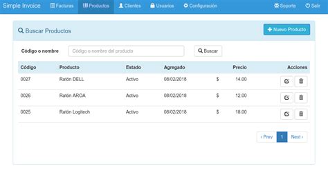 Código de PHP Sistema de facturacion en PHP