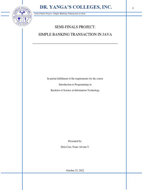 Itp Project Simple Banking System Download Free Pdf Deposit