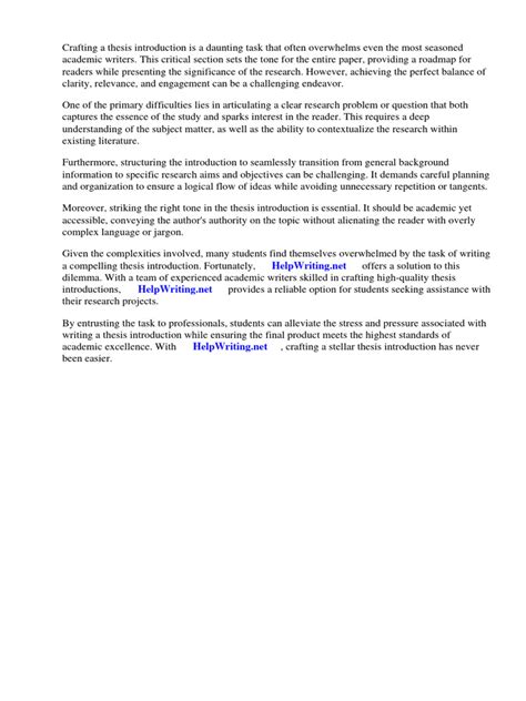 How To Make A Good Thesis Introduction Pdf Essays Thesis