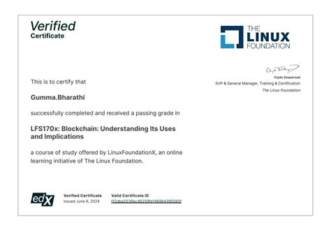bharathi gumma on linkedin i got certificated by blockchain technology