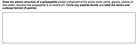 Solved Draw The Atomic Structure Of A Polypeptide Protein