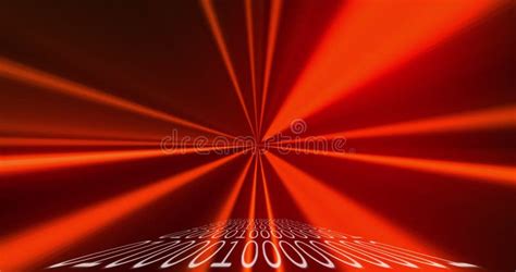 Qr Code Scanner Over Binary Coding Against Light Trails Stock