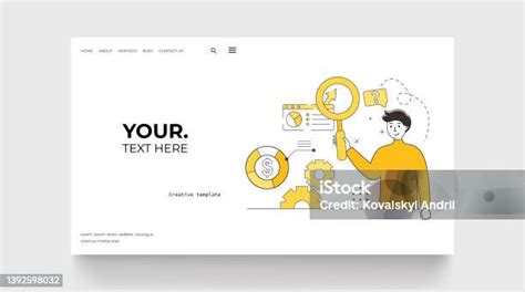 비즈니스 분석 개념 방문 페이지 인포그래픽을 가진 남자 3차원 형태에 대한 스톡 벡터 아트 및 기타 이미지 3차원 형태 검색 엔진 마케팅 Istock