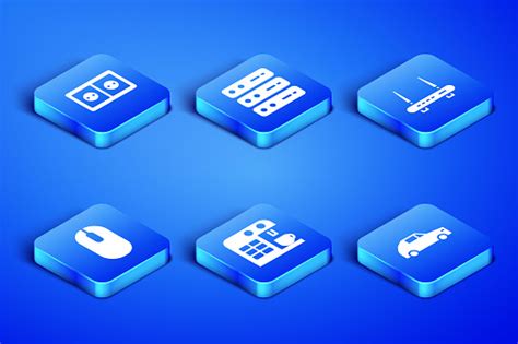 자동차 전기 콘센트 커피 머신 컴퓨터 마우스 서버 데이터 웹 호스팅 및 라우터 및 Wifi 신호 아이콘을 설정합니다 벡터 0명에 대한 스톡 벡터 아트 및 기타 이미지