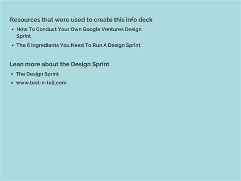 Design Sprint Info Deck Ppt Design Sprint Info Deck Ppt