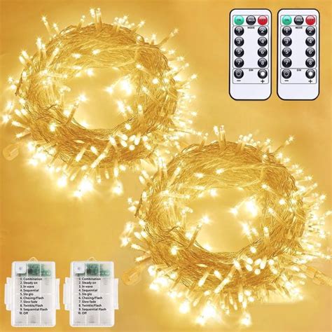 Lichtsnoer Op Batterijen 2 X 40 Leds Werkt Op Batterijen Met