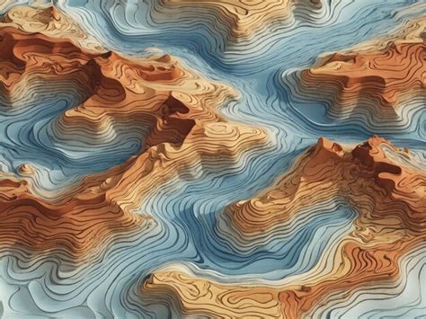Premium Photo Topographic Contour Lines Map Seamless Pattern