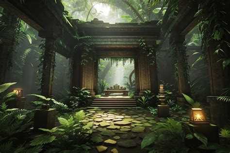 Premium Ai Image Secret Jungle Temple Vr