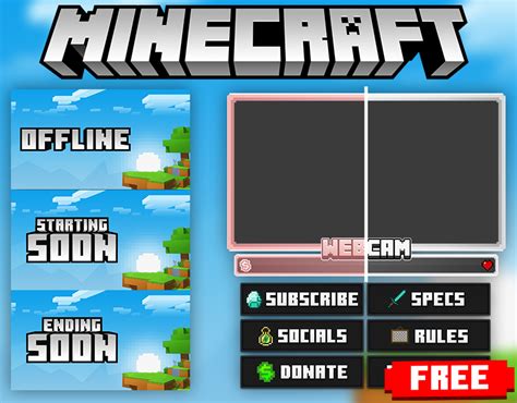 Minecraft Stream Overlay Twitch Projects Photos Videos Logos Illustrations And Branding