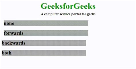 Css Animations Geeksforgeeks