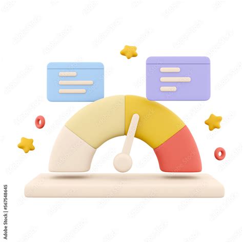 3d Rendering Arrow Point Scale Speedometer Icon 3d Render Icon Performance Pointer Rating Risk
