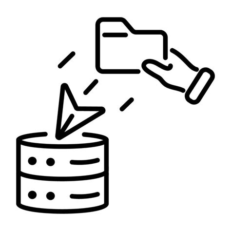 An Outline Style Icon Of Data Migration 52603209 Vector Art At Vecteezy