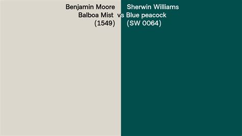 Benjamin Moore Balboa Mist 1549 Vs Sherwin Williams Blue Peacock Sw