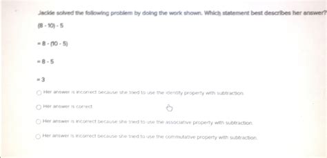 solved jackle solved the following problem by doing the work shown