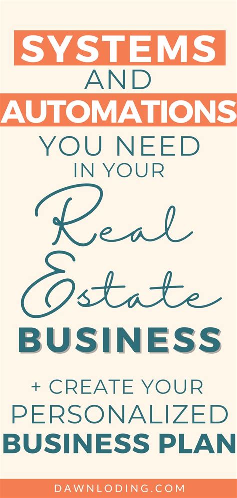 Systems And Automations You Need In Your Real Estate Business Real Estate Business Plan
