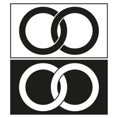 Premium Vector Interlocking Circles Connection Concept Icon Rings Abstract Icon Vector