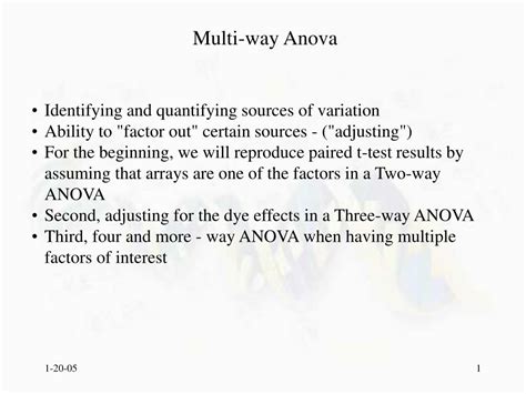 PPT Multi Way Anova PowerPoint Presentation Free Download ID 173200