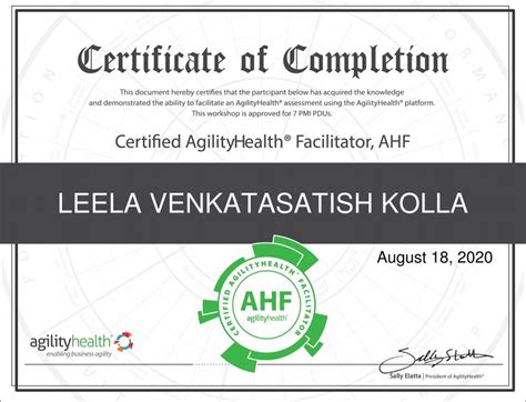 Leela Venkatasatish Kolla On Linkedin Agilityhealthfacilitator Measureandgrow