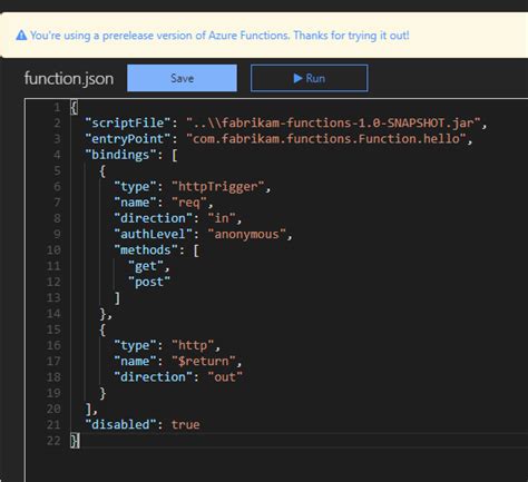 Java How To Disable A Function In Azure Stack Overflow