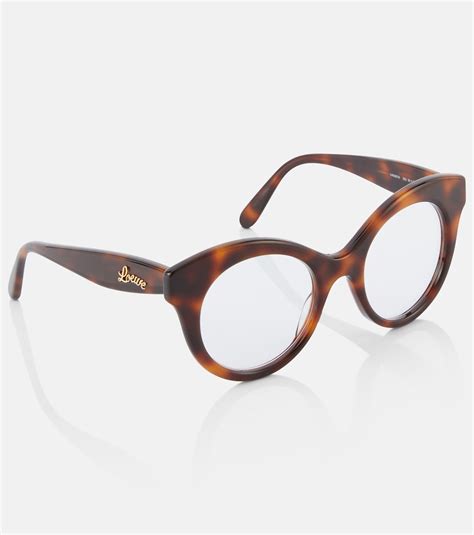Curvy Round Glasses In Brown Loewe Mytheresa