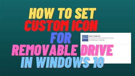 How To Set Custom Icon For Removable Drive In Windows 10 Malware Removal Pc Repair And How To