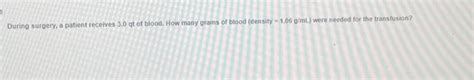Solved The Density Of Ethanol Is Equal To G Ml How Many Chegg Com
