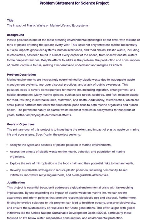 Problem Statement Examples To Download