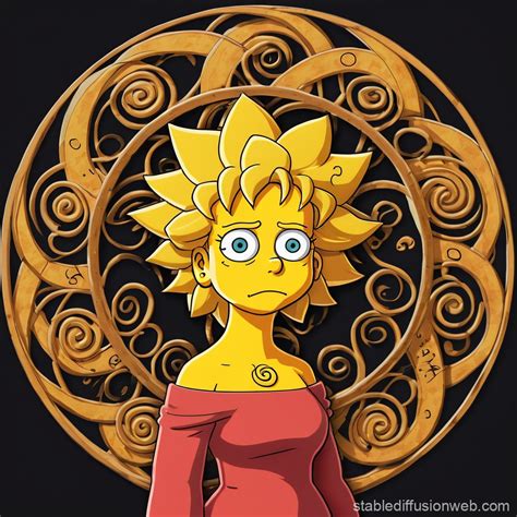 Lisa Simpson Drawn In The Same Style From The Simpsons Show But She Has