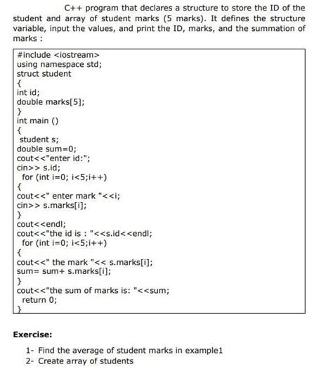 Solved C Program That Declares A Structure To Store The Id