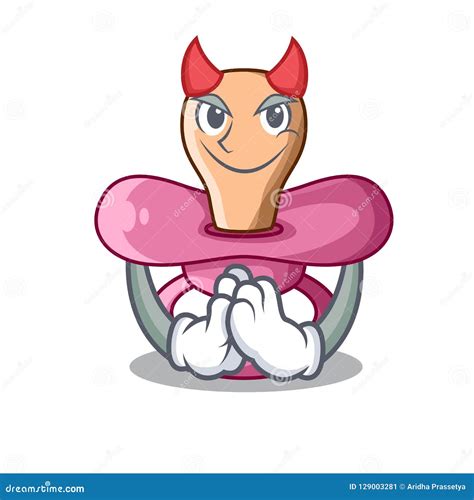 Smirking Newborn Is Sucking A Pacifier Cartoon Vector Illustration