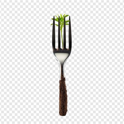 투명한 배경에 고립 된 정원 포크 무료 Psd 파일