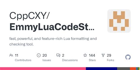 github cppcxy emmyluacodestyle fast powerful and feature rich lua formatting and checking tool