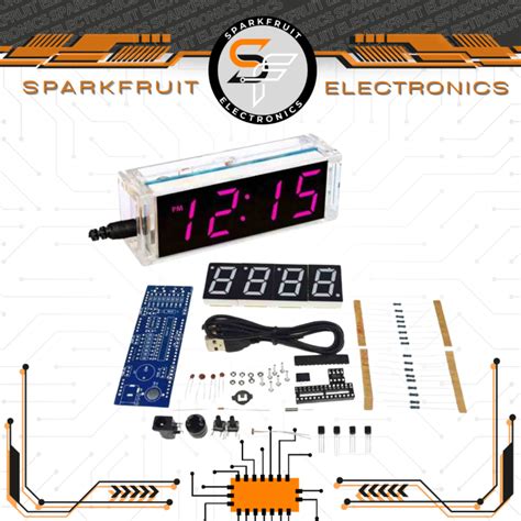 Diy Kit Led Electronic Clock Microcontroller Digital Clock Time Thermometer Lazada Ph