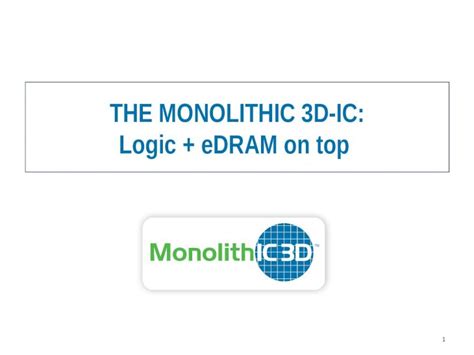 Pptx The Monolithic 3d Ic Logic Edram On Top Dokumen Tips