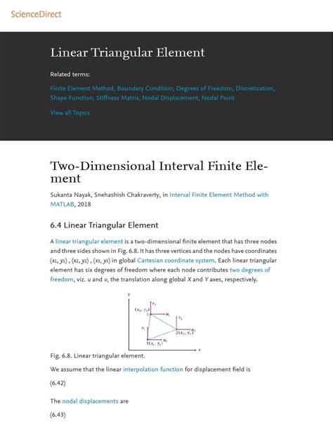 2d Triangular Elementsarticle Pdf Finite Element Method Matrix Mathematics
