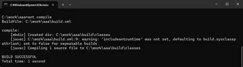 Apache Antの警告エラー「warning Includeantruntime Was Not Set」を対処した It