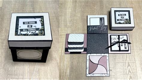 Explosion Box Tutorial Card Ideas Box With Windows And Shaker Lid Explosion Box Tutorial