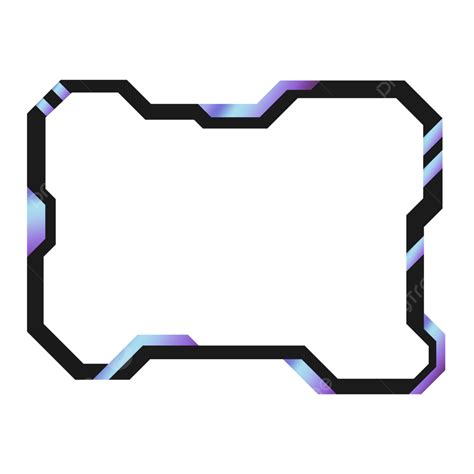 Creative Abstract Gaming Webcam Overlay Border Frame Template Stream Live Twitch Png