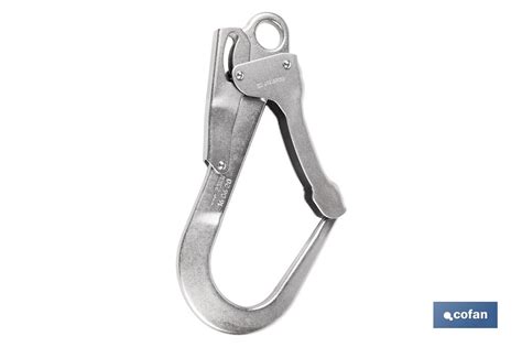 Safety Snap Hook Steel For Scaffolds Double Action Self Locking System Cofan