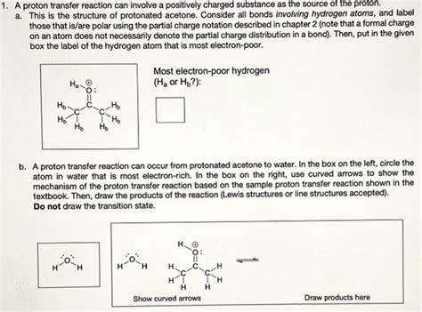 solved a proton transfer reaction can involve a positively