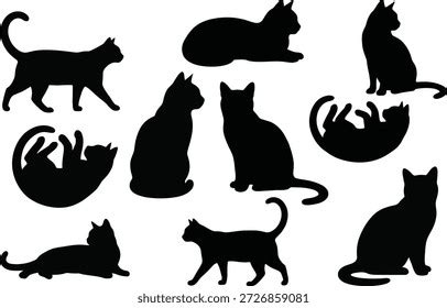 Silhouette Katt Över 371 Tusen Royaltyfria Licensierbara Stockillustrationer Och Teckningar