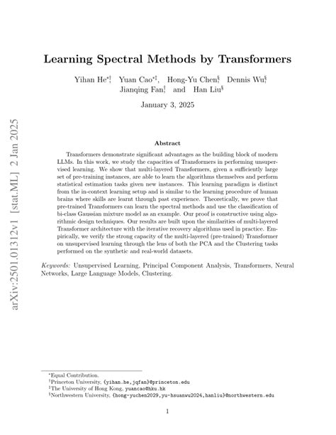 Pdf Learning Spectral Methods By Transformers