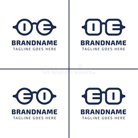 Letters Oe Eo Glasses Optic Logo For Optical Company Eyewear Stores