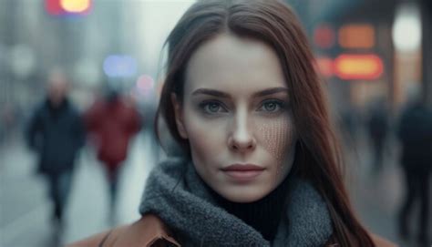 Premium Photo Face Detection Ai Concept As Technology For Safe Citygenerative Ai