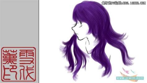 photoshop鼠绘漫画人物头发 2 五官绘画 PS教程自学网