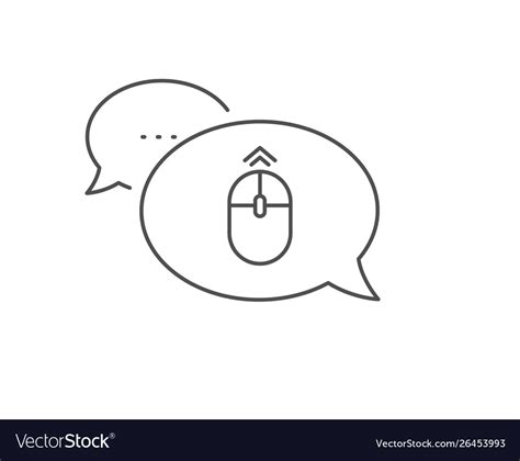Swipe Up Mouse Line Icon Scrolling Arrow Sign Vector Image