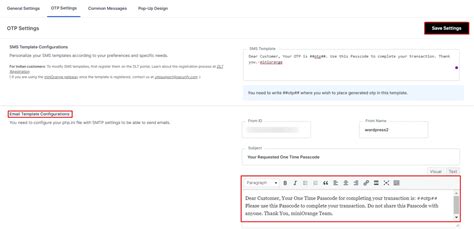 Otp Verification General Setting Configuration Wordpress